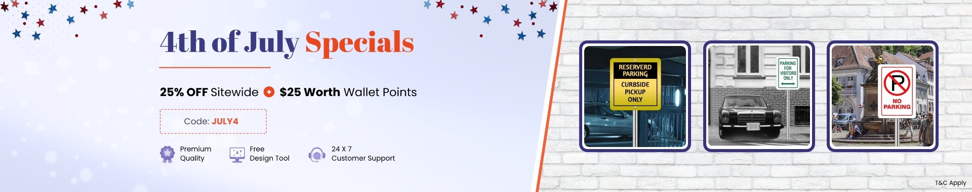 Shop Custom Reflective Parking Signs | BannerBuzz