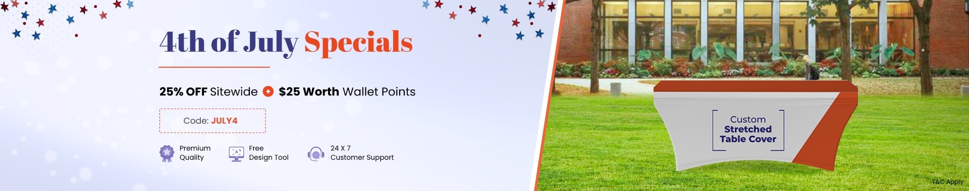 Shop for Custom Table Covers & Get 20% OFF | BannerBuzz