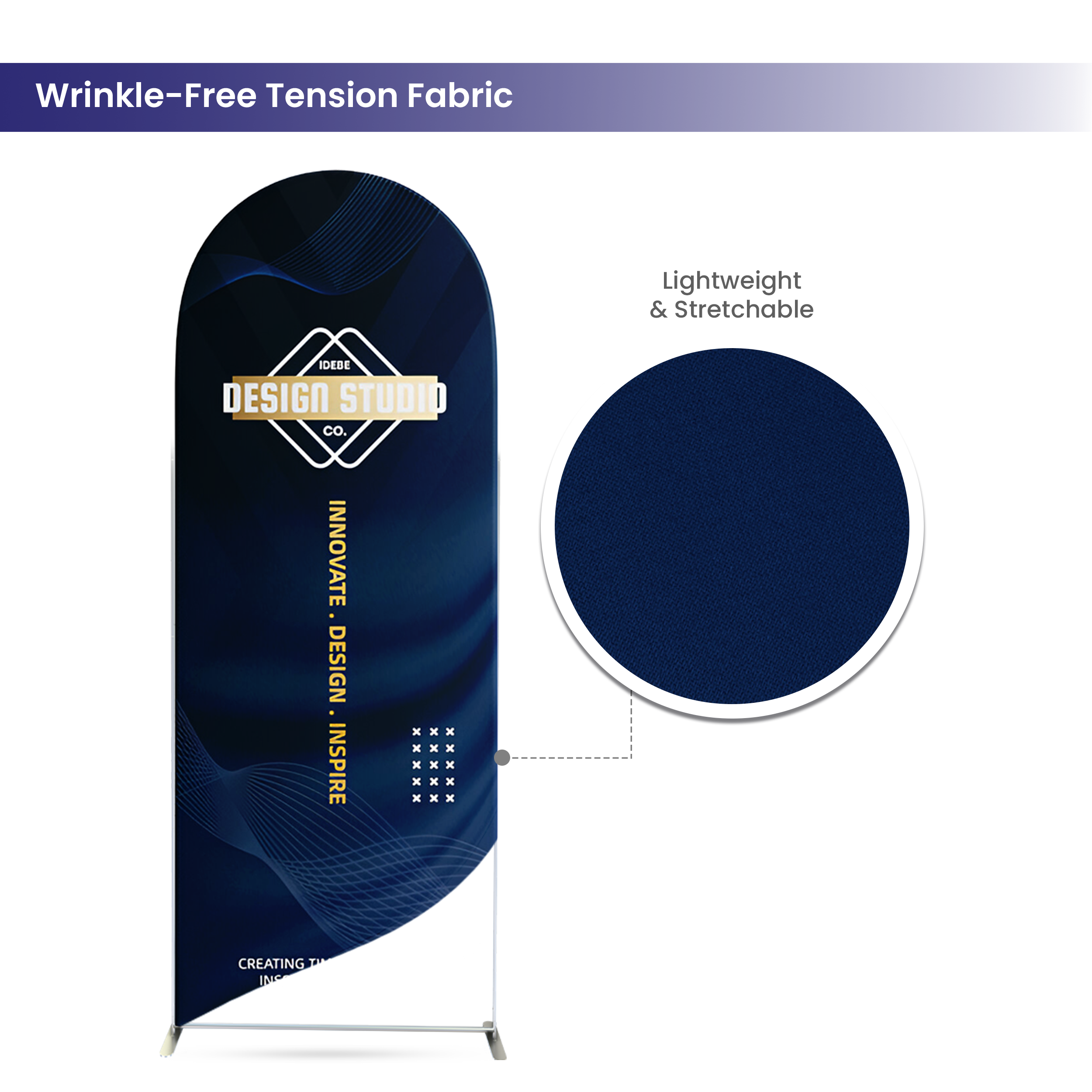20ft Magnetic Modular Fabric Displays - U Shape Curved | BannerBuzz