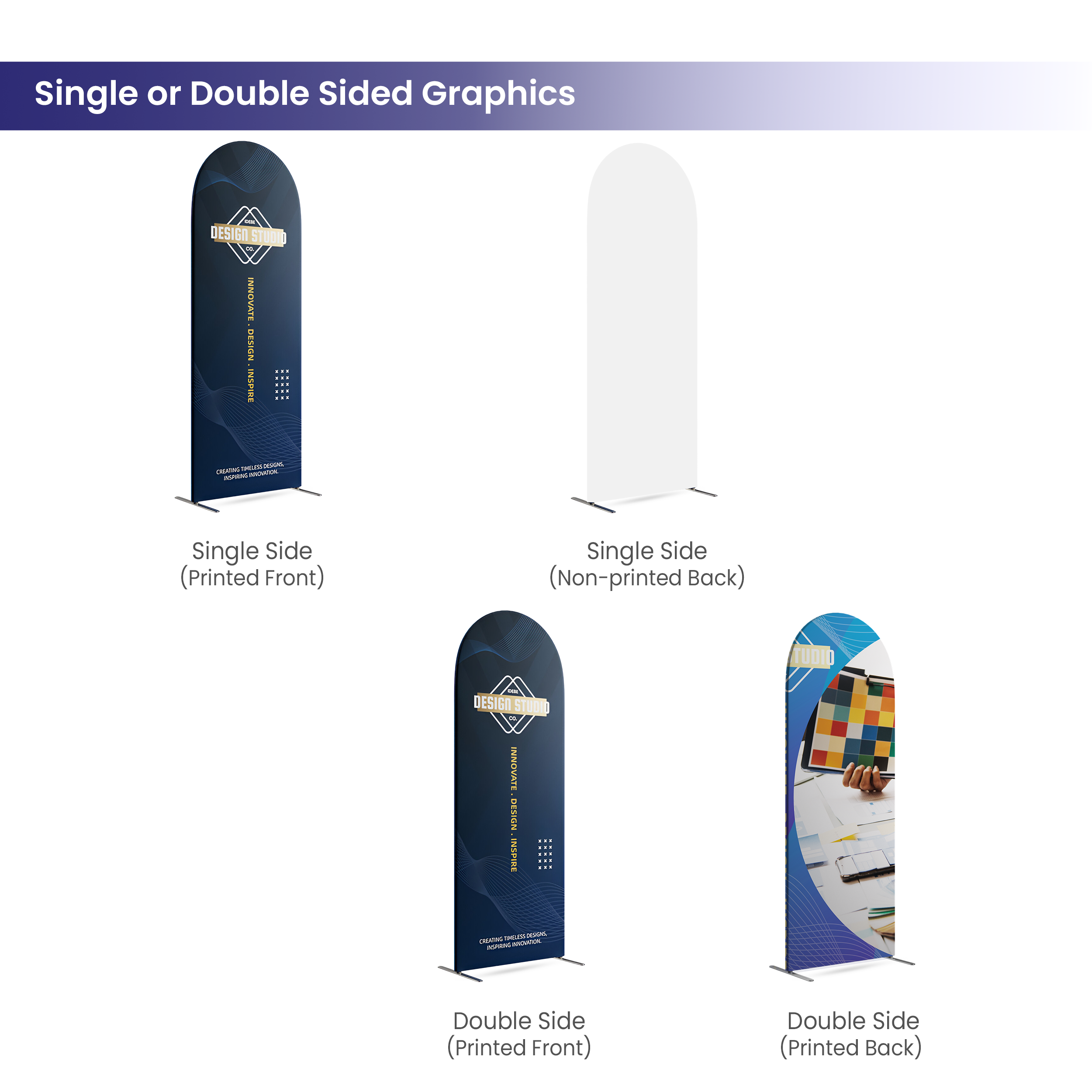 20ft Magnetic Modular Fabric Displays - U Shape Curved | BannerBuzz
