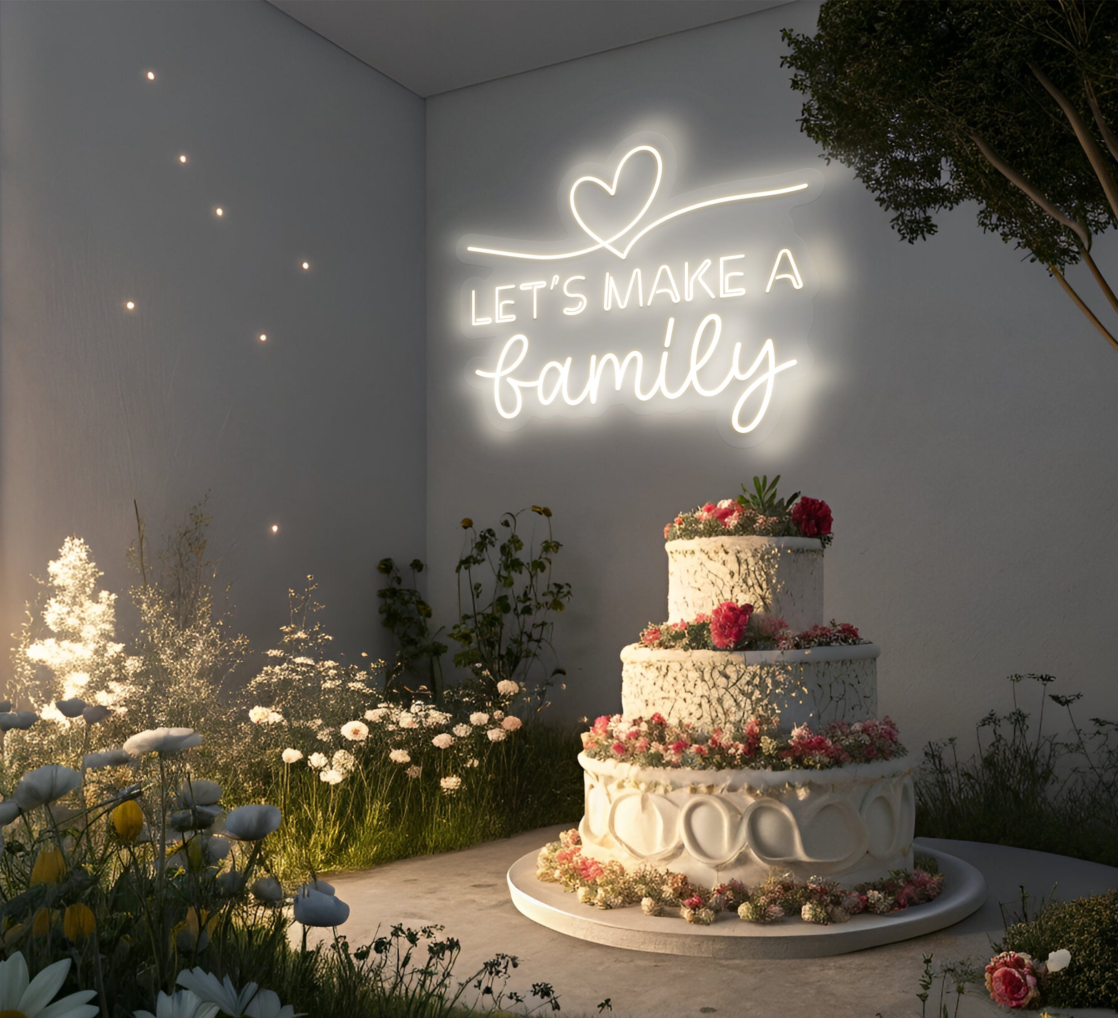 Let's Make A Family Neon Sign Online| Fast Delivery - Bannerbuzz.com