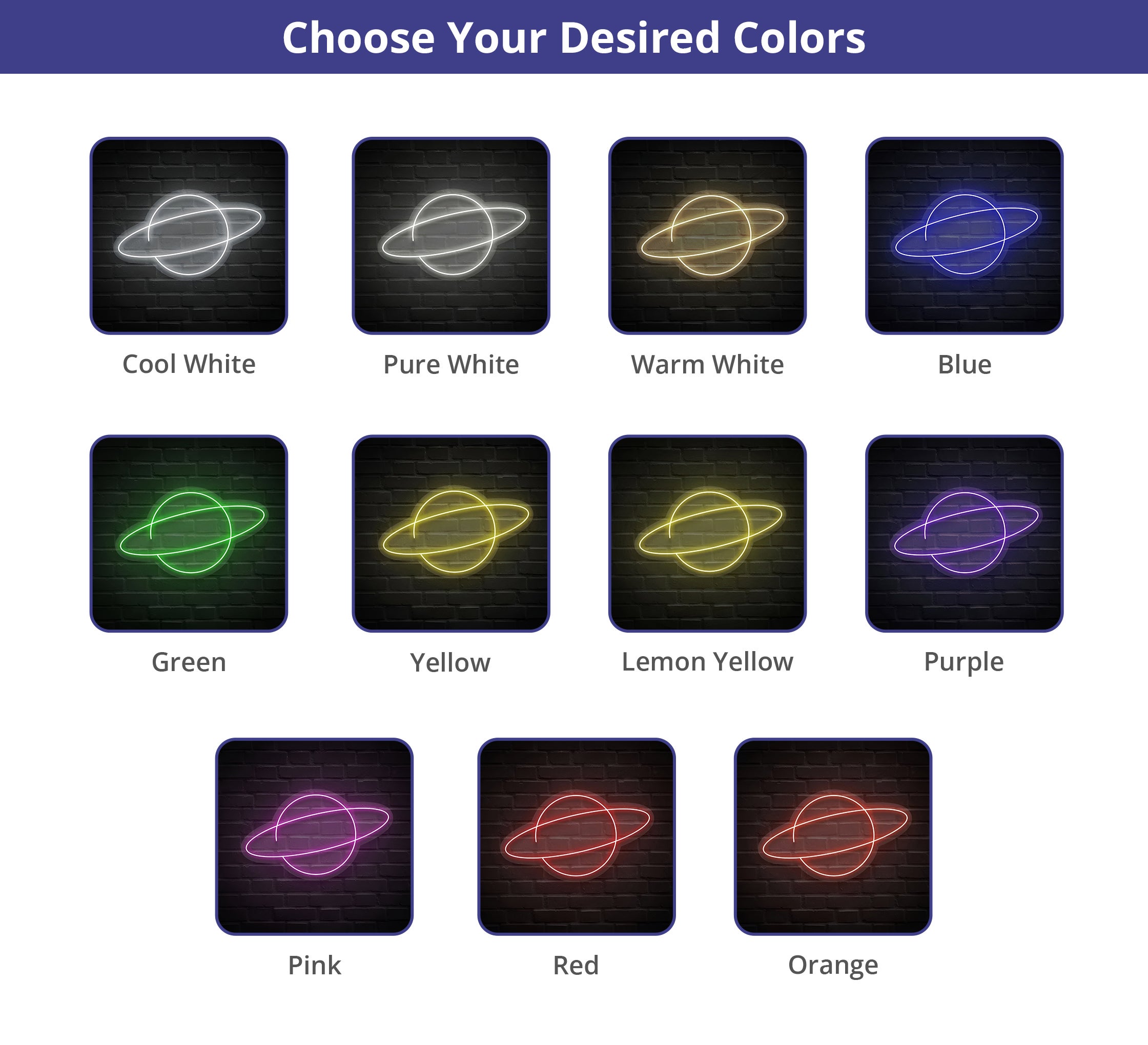 Planet Neon Sign Online| Fast Delivery - Bannerbuzz.com