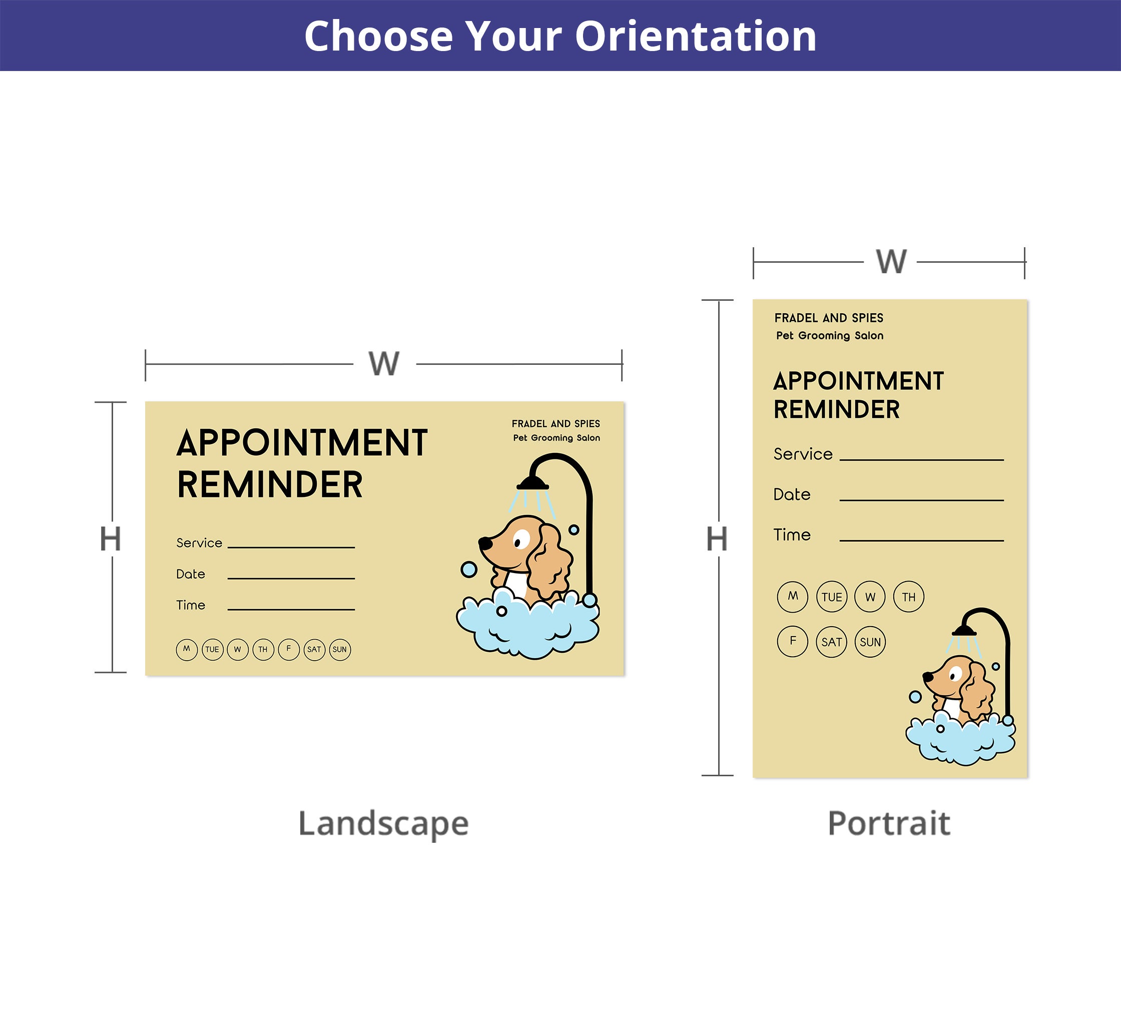 Professional Reminder Cards Minimal Appointment Reminder Card Canva