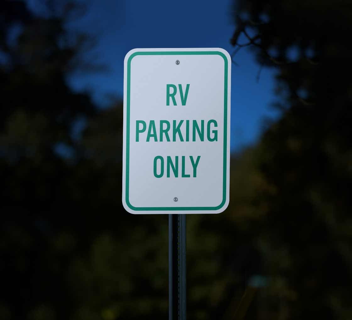 RV Parking Only Aluminum Sign (Reflective)