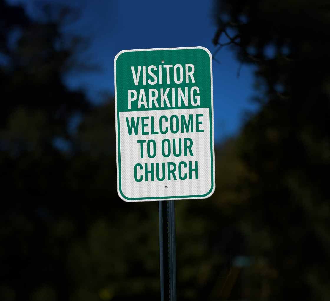 Shop for Church Visitor Parking Sign | BannerBuzz