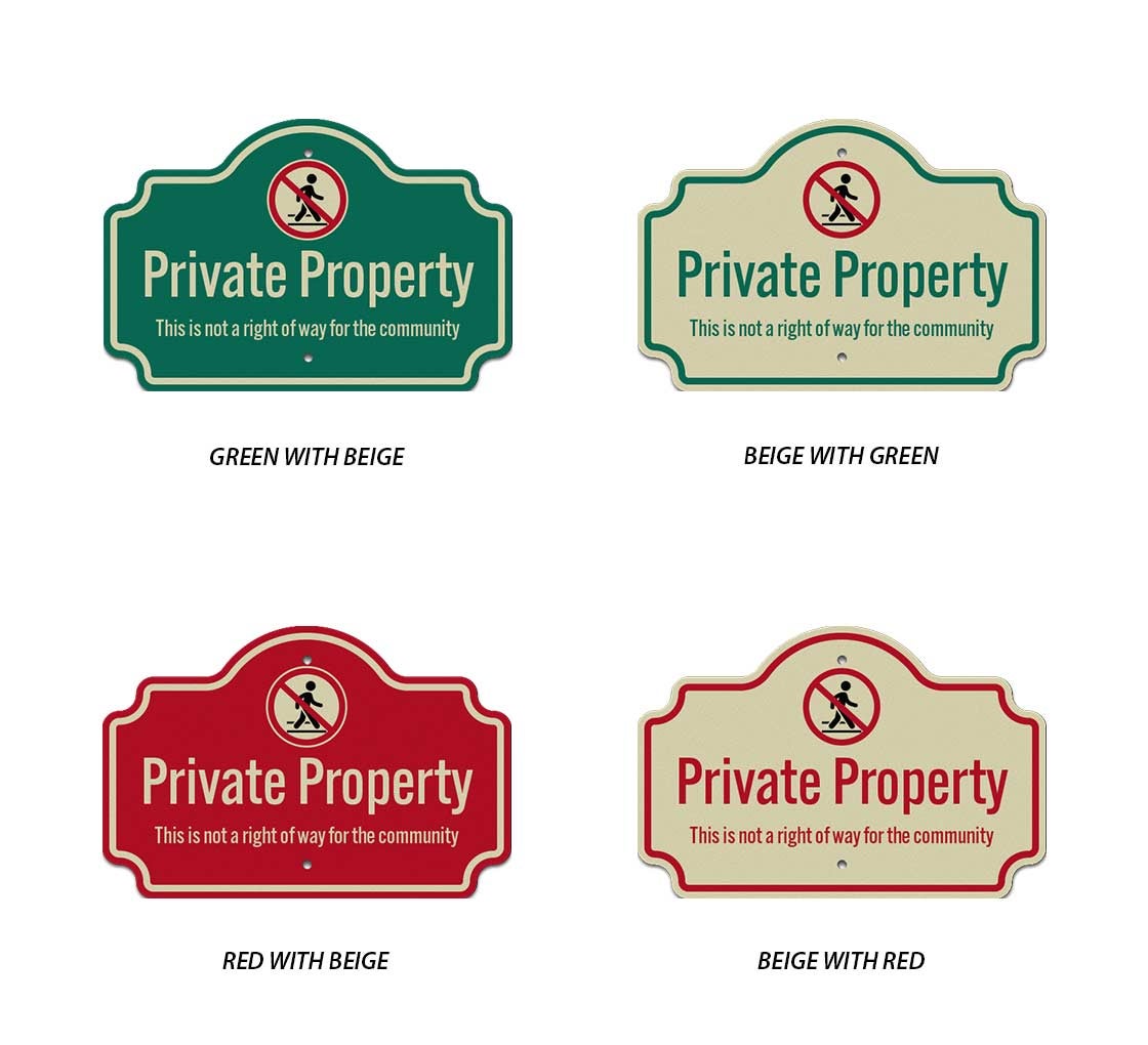 Dometop Private Property Aluminum Sign (Reflective)