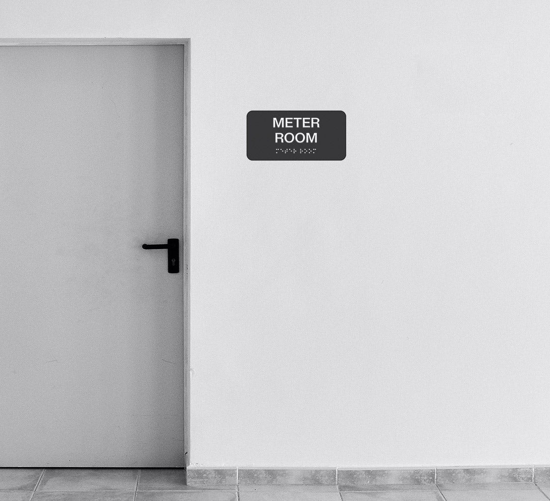 Buy Meter Room Braille Sign & Get 20% Off | BannerBuzz