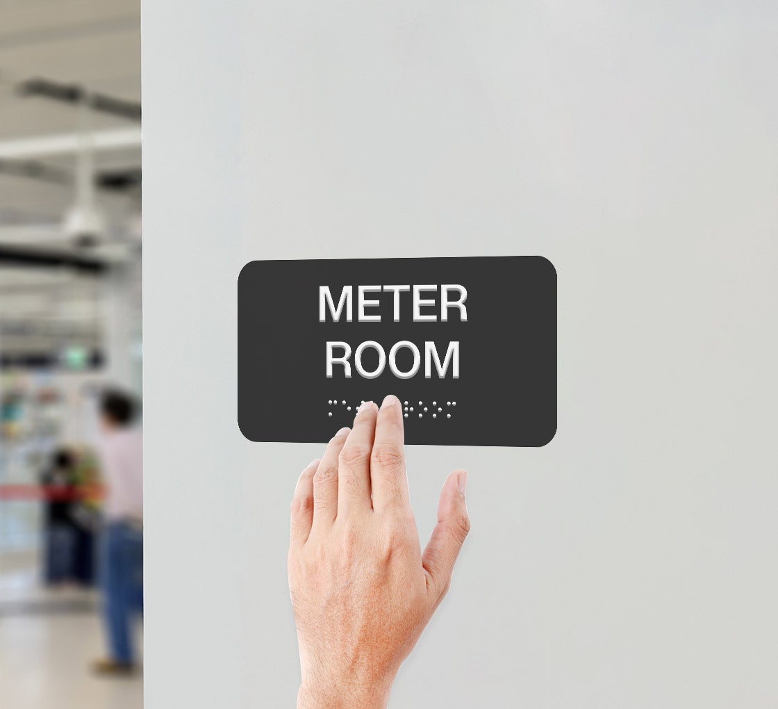 Buy Meter Room Braille Sign & Get 20% Off | BannerBuzz