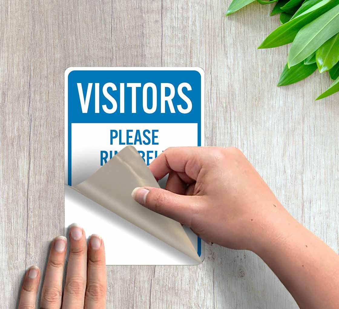Shop for 'Visitors Please Ring Bell' Decals | BannerBuzz