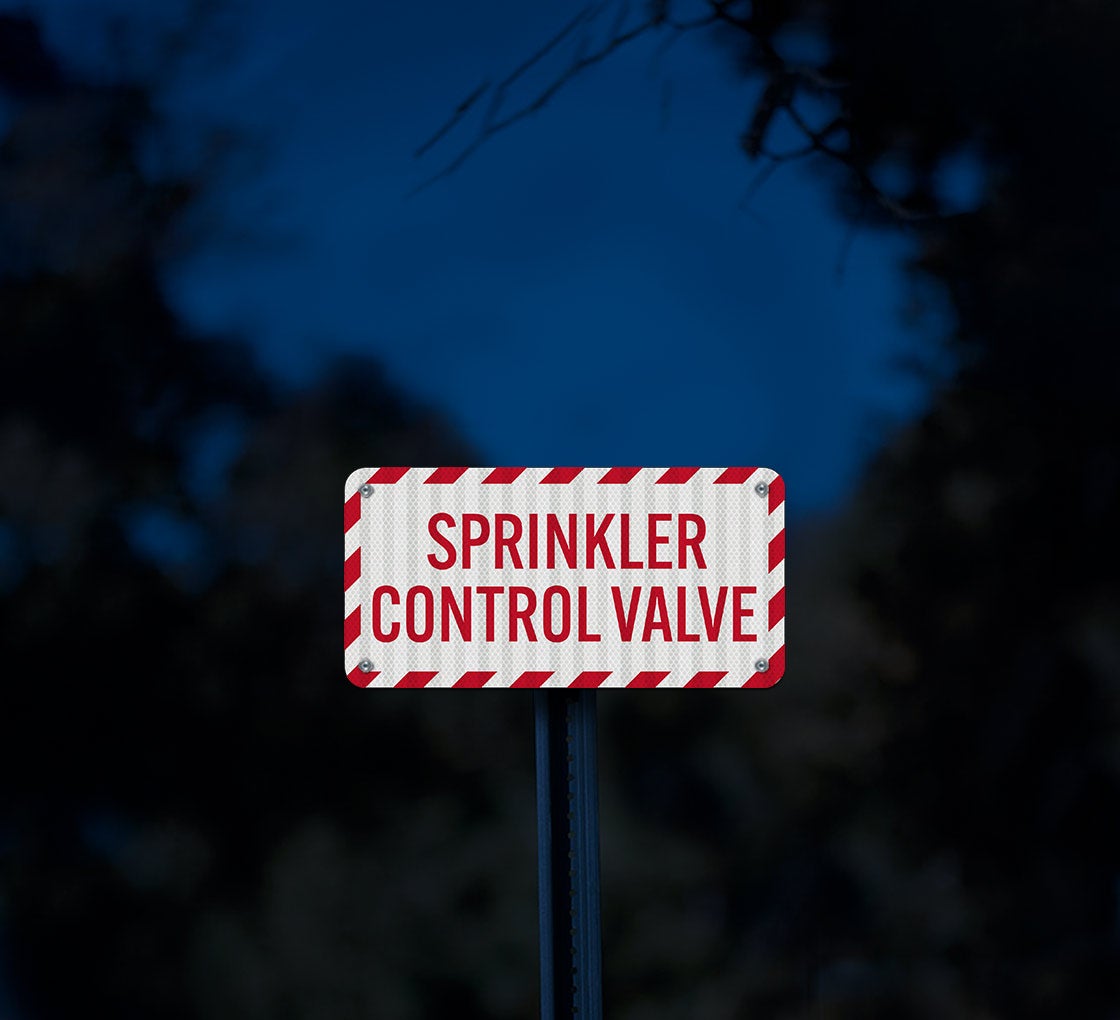Shop for Sprinkler Control Valve Aluminum Sign (EGR Reflective ...
