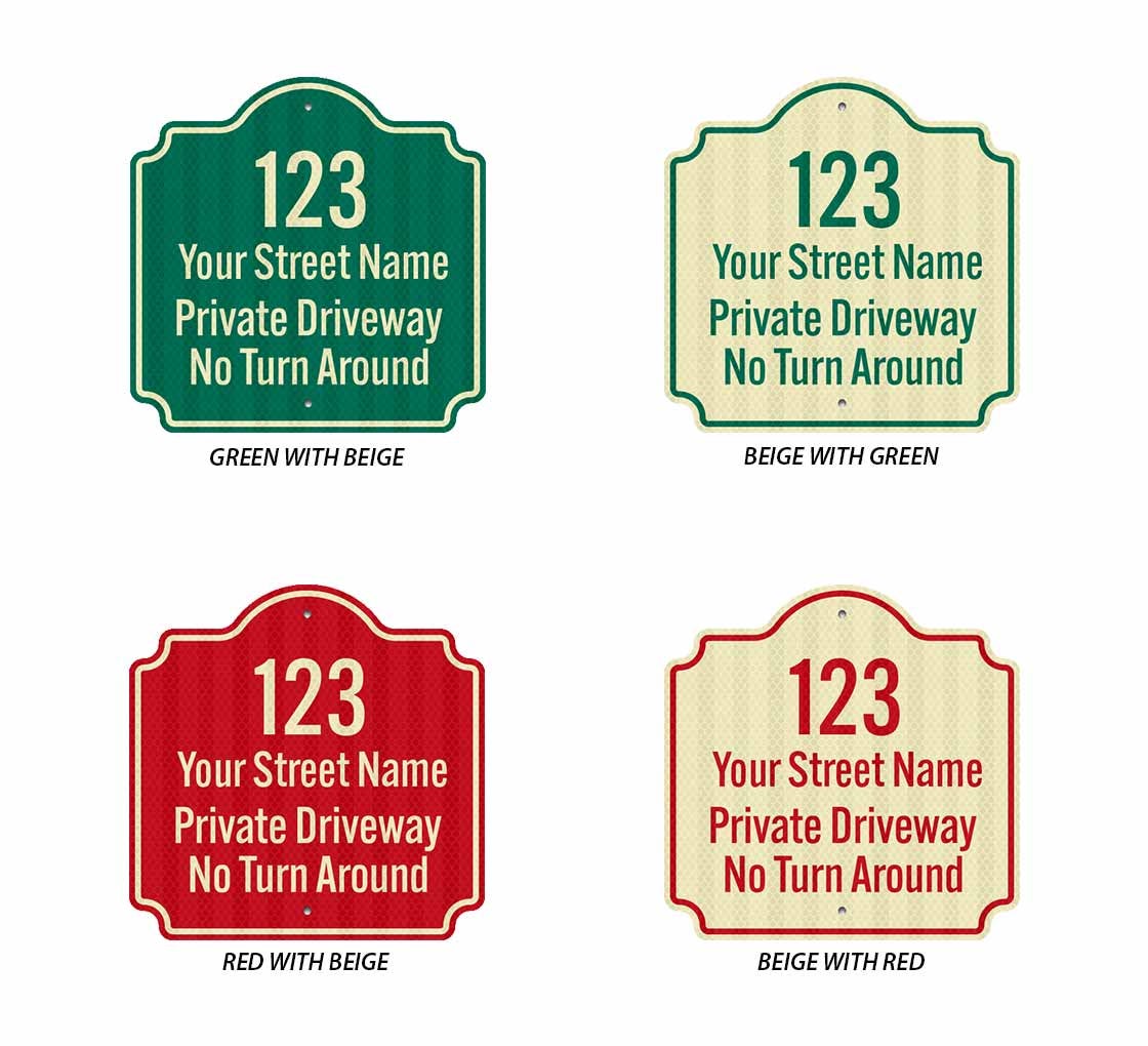 Shop for Custom Street Name Private Driveway Aluminum Sign (HIP ...