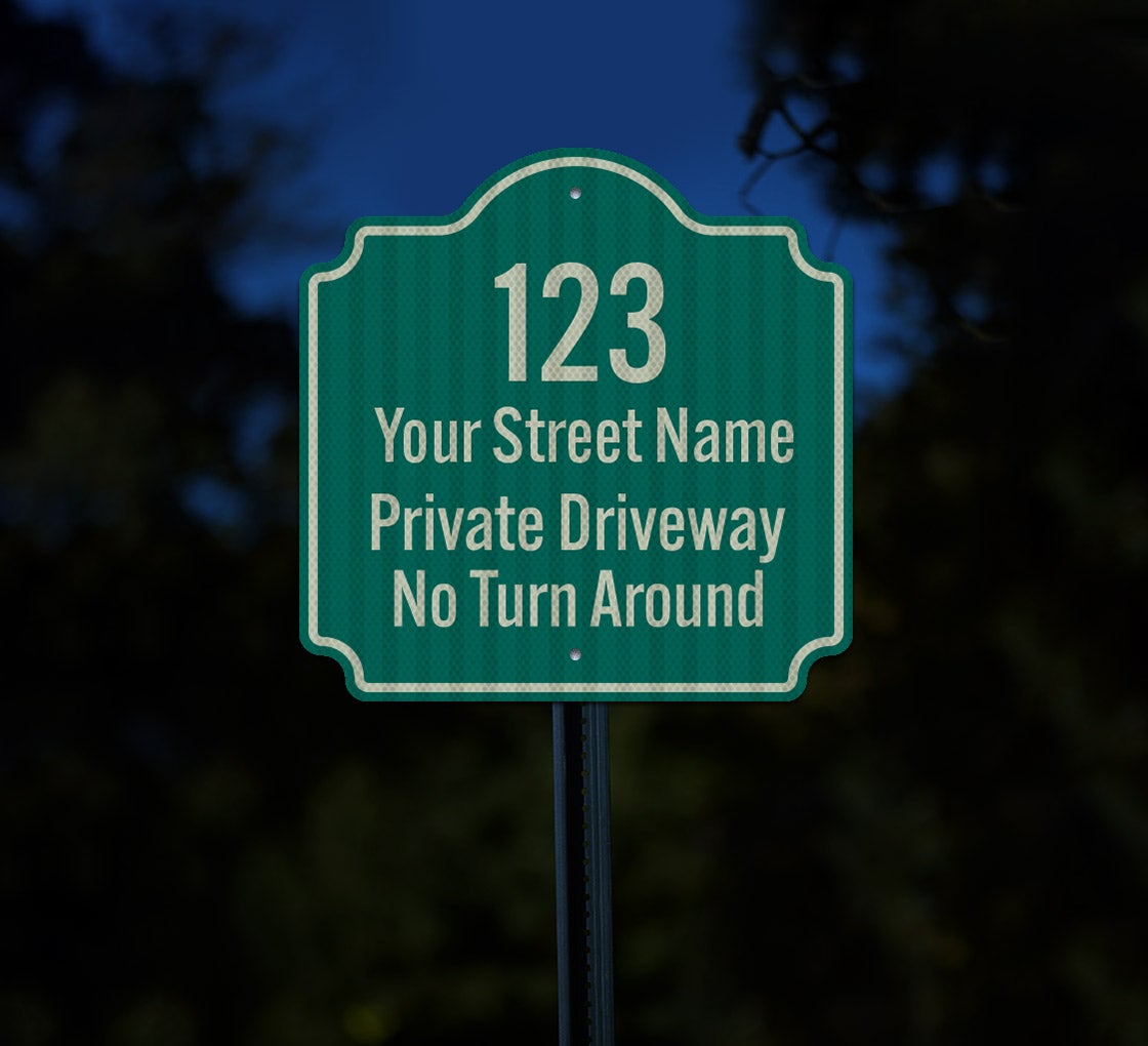 Shop for Custom Street Name Private Driveway Aluminum Sign (HIP ...