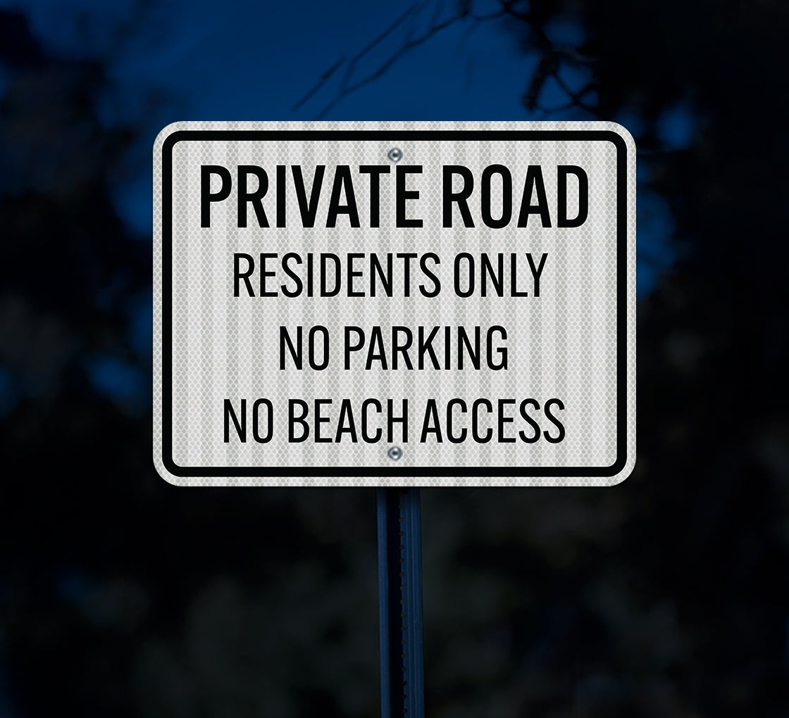 Shop for Private Road For Residents Only Aluminum Sign (HIP Reflective ...