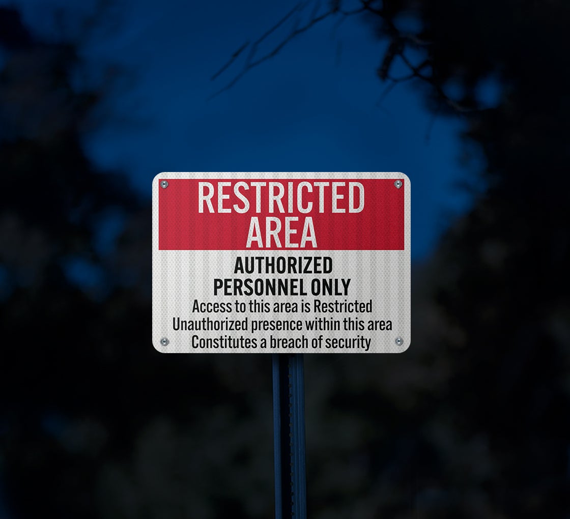 restricted access only sign