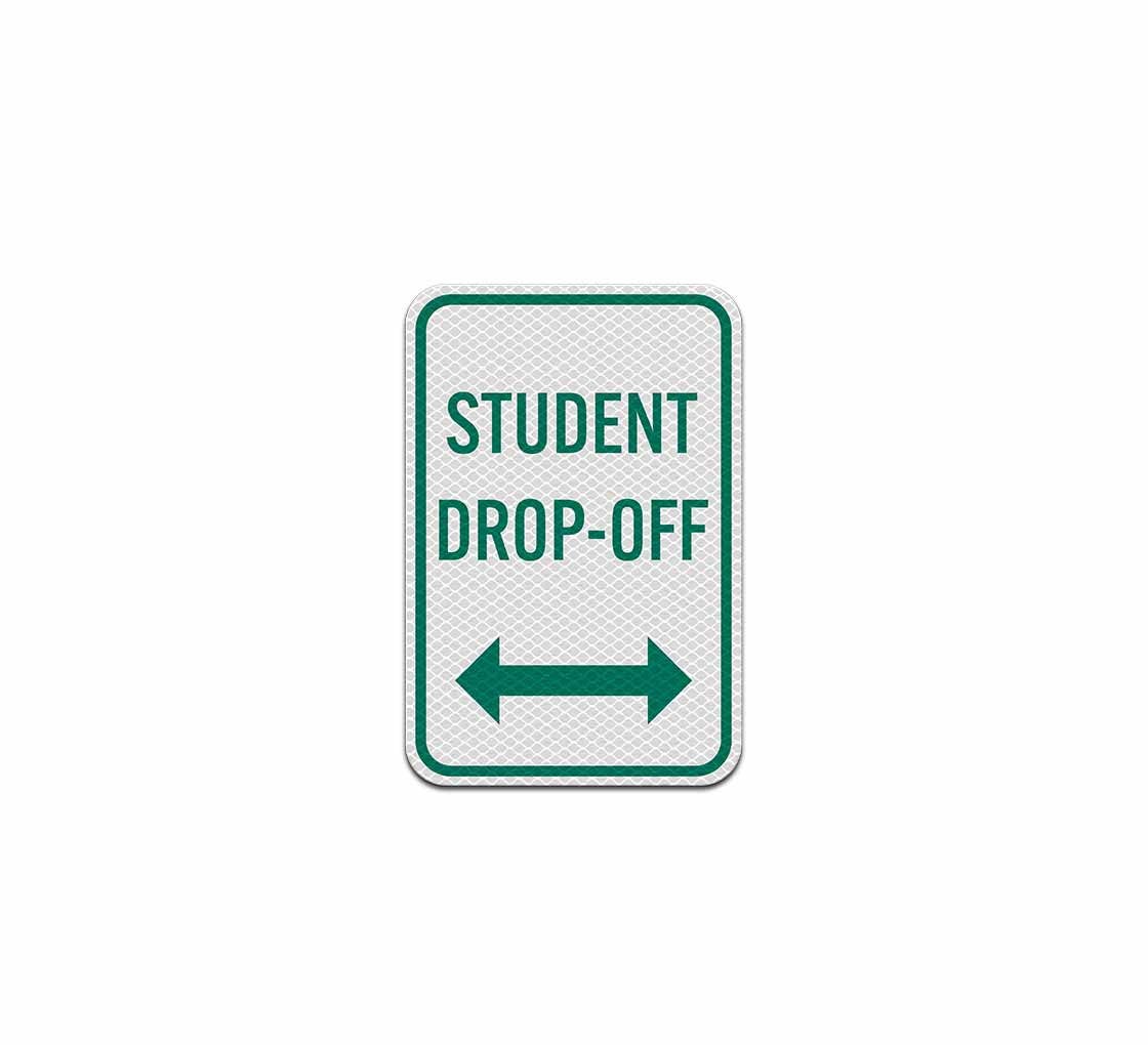 Shop for Student Drop Off Choose Arrow Direction Aluminum Sign (Diamond ...
