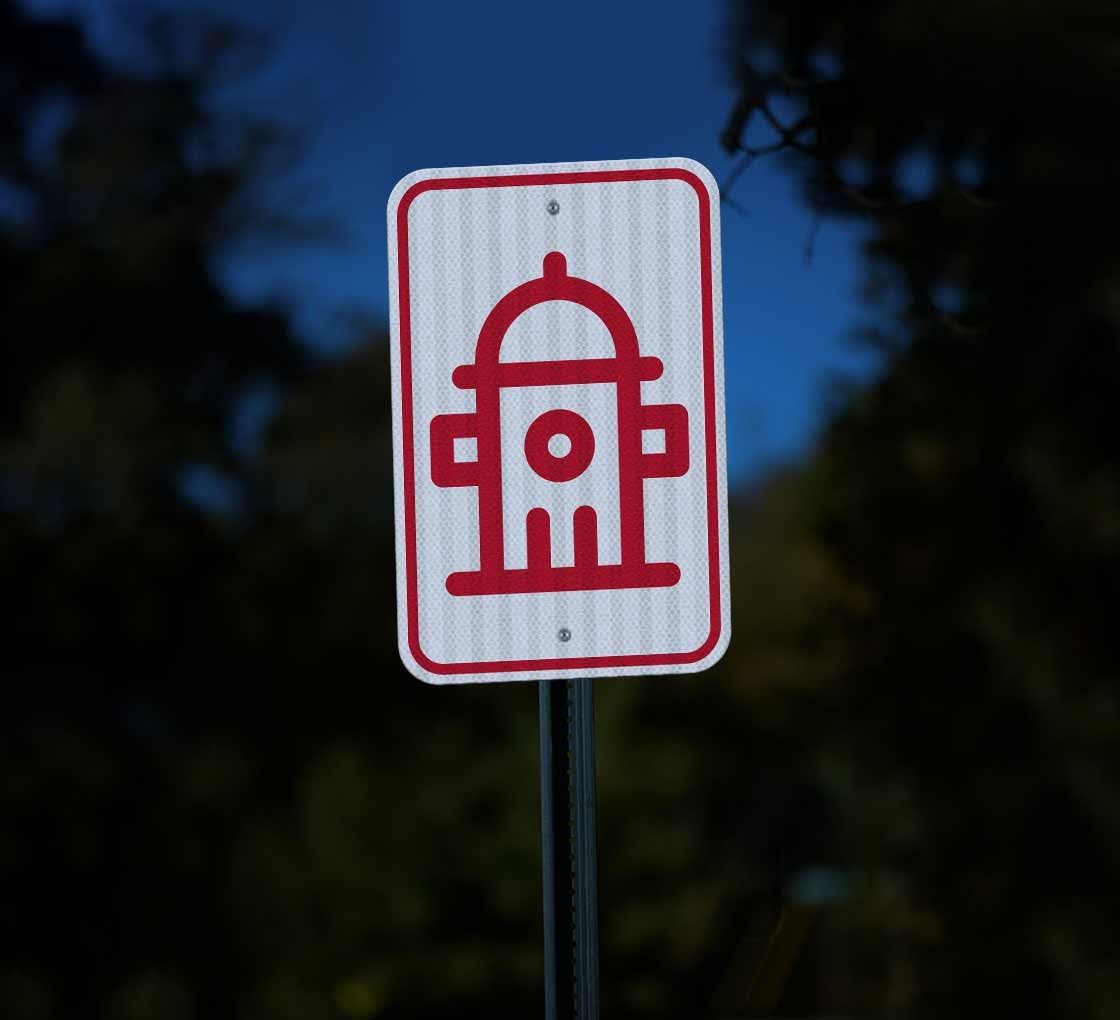 fire hydrant sign