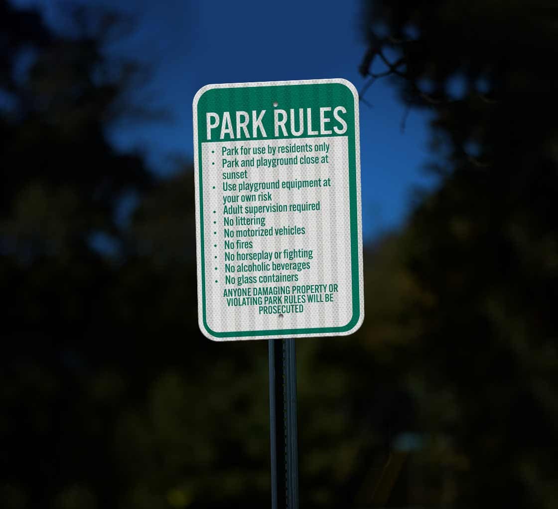 park rules examples