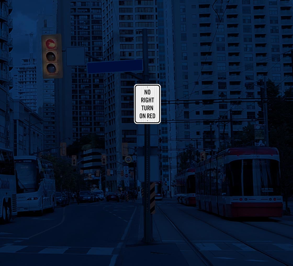 no turn on red sign code