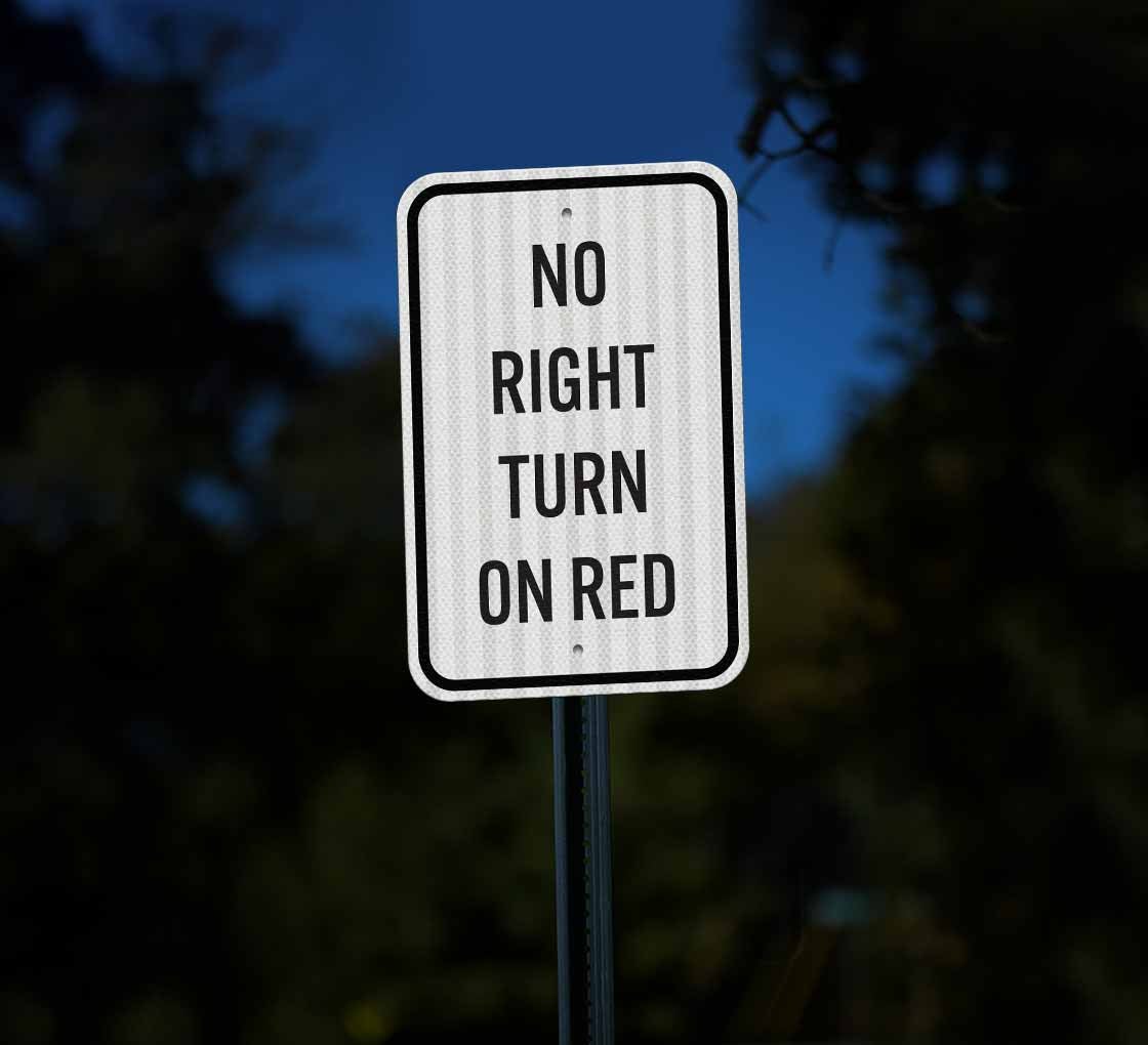 no turn on red sign code