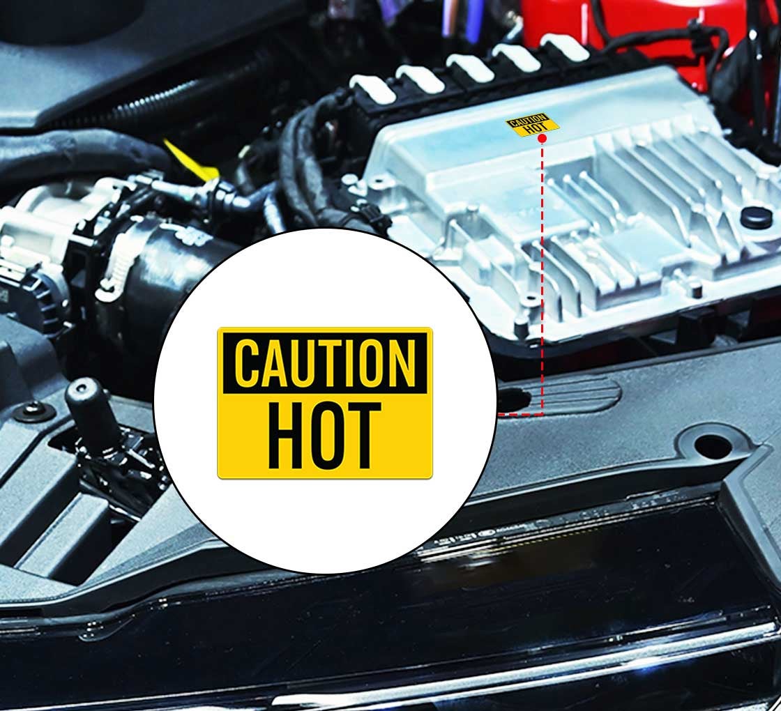 Shop for OSHA Caution Hot Decal (Non Reflective) | BannerBuzz