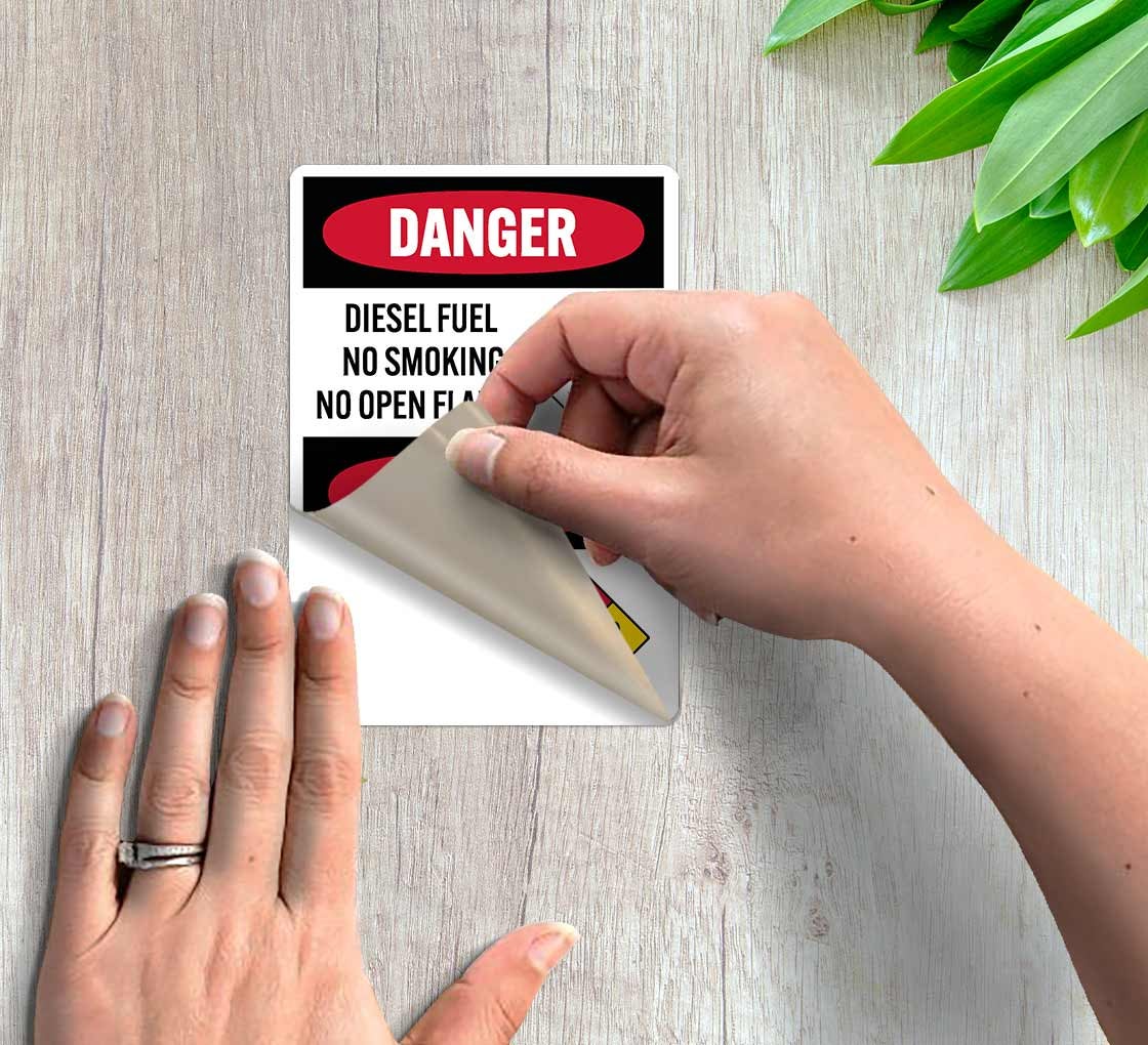 Shop for Bilingual Diesel Fuel No Smoking Decal (Non Reflective ...