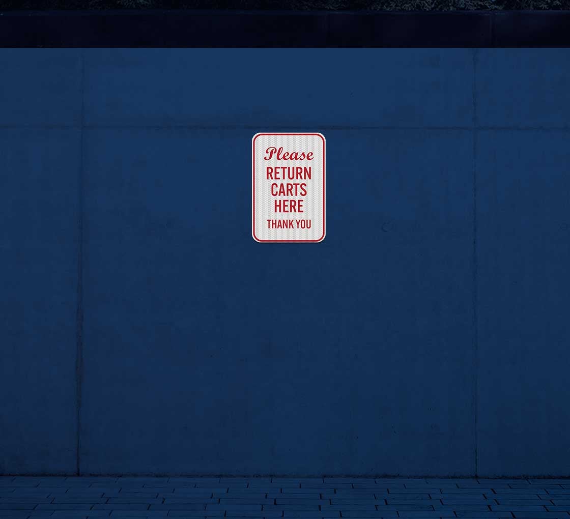 Shop for Please Return Carts Decal (EGR Reflective) | BannerBuzz