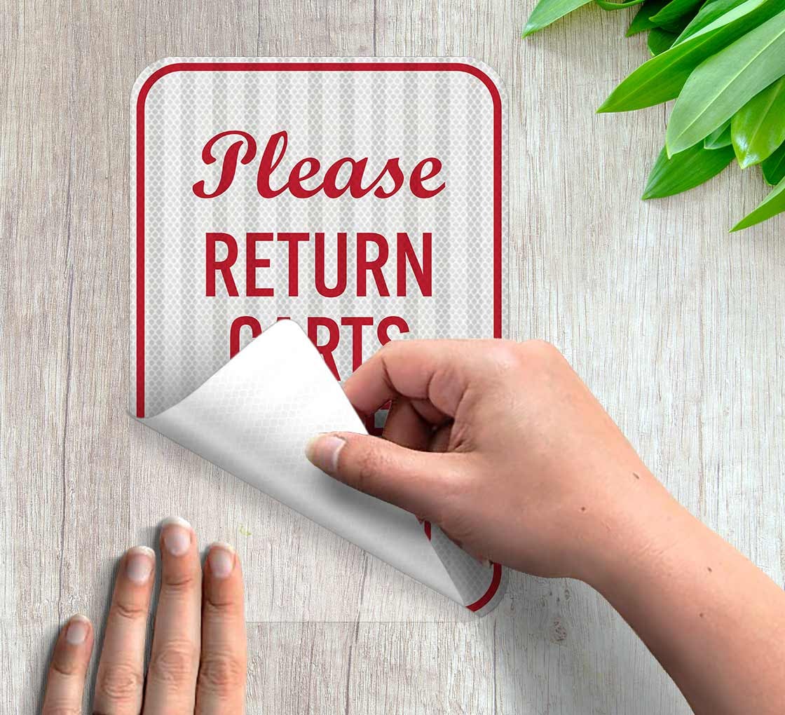 Shop for Please Return Carts Decal (EGR Reflective) | BannerBuzz