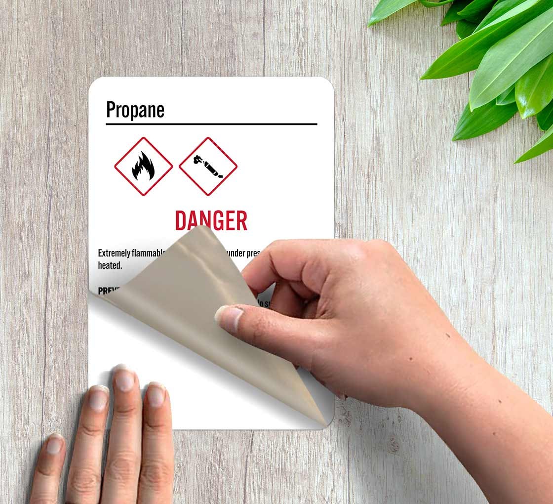 Shop for Non-Reflective 'Propane GHS' Decals | BannerBuzz