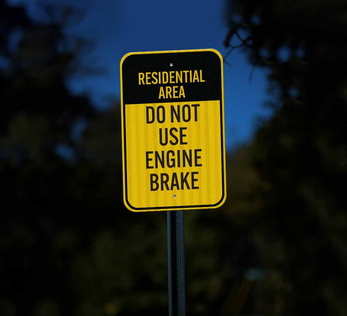 Shop for Do Not Use Engine Brake Aluminum Sign (EGR Reflective ...