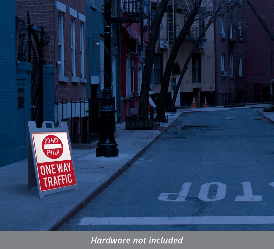 Shop for Do Not Enter One Way Traffic Corflute Sign (Reflective ...