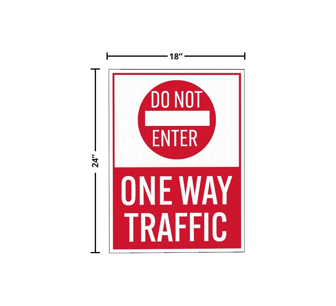 Shop for Do Not Enter One Way Traffic Corflute Sign (Reflective ...