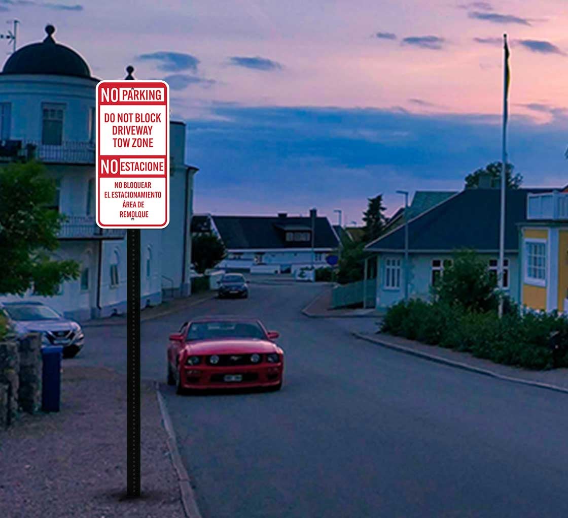 parking blocking driveway