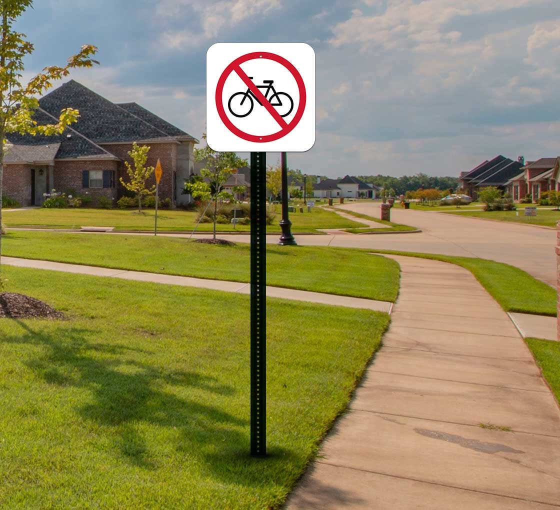 no bicycle sign board