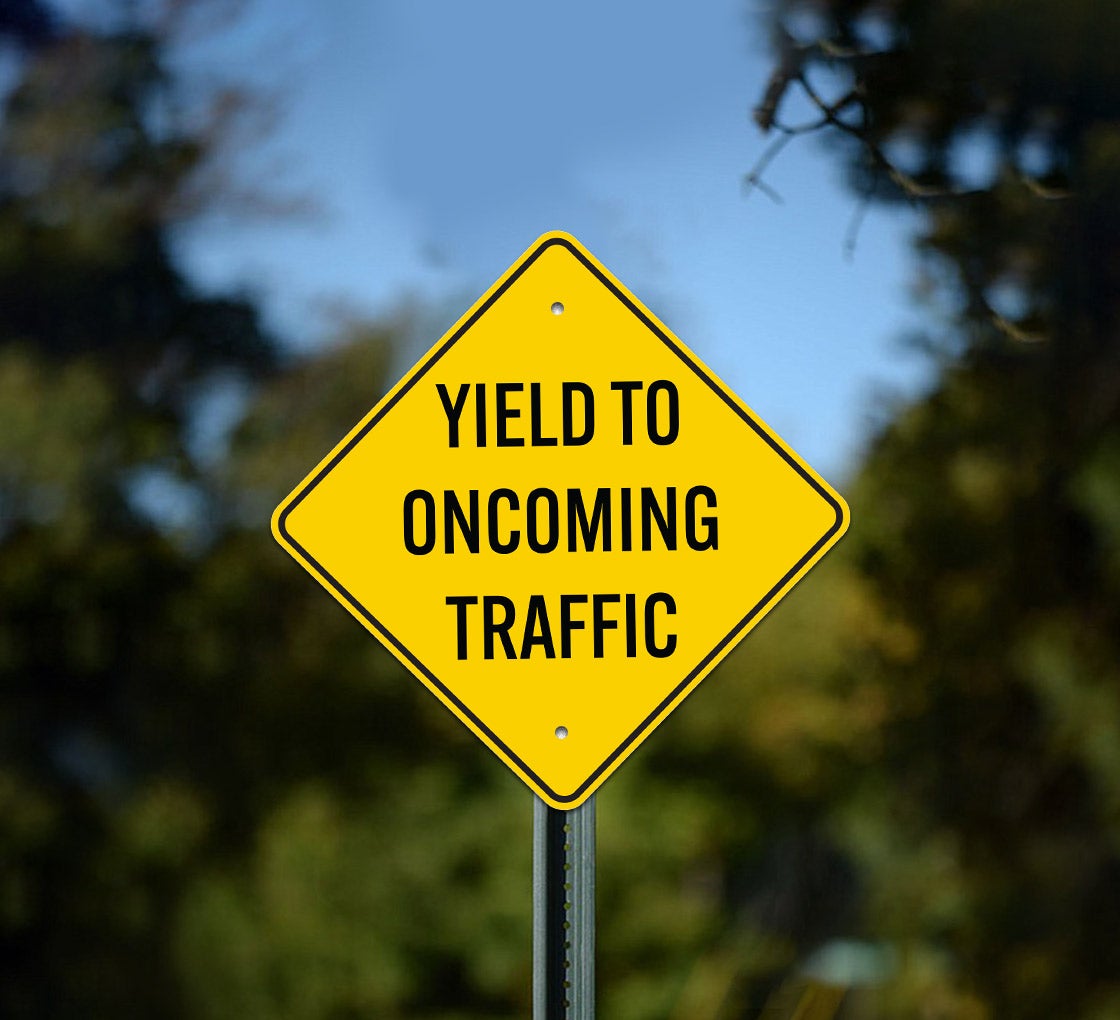 yield road sign
