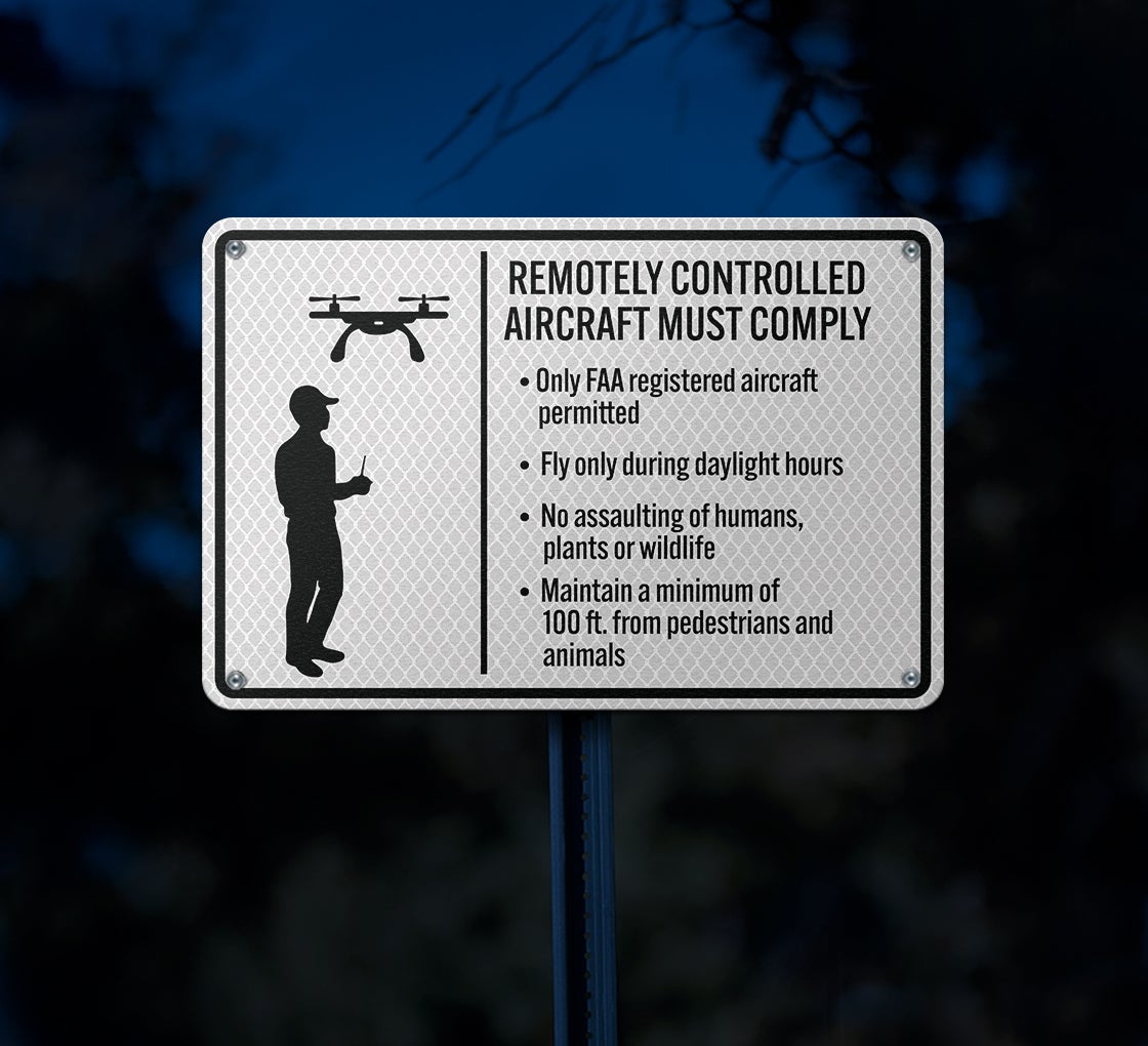 Shop for Remotely Controlled Aircraft Must Comply Aluminum Sign ...