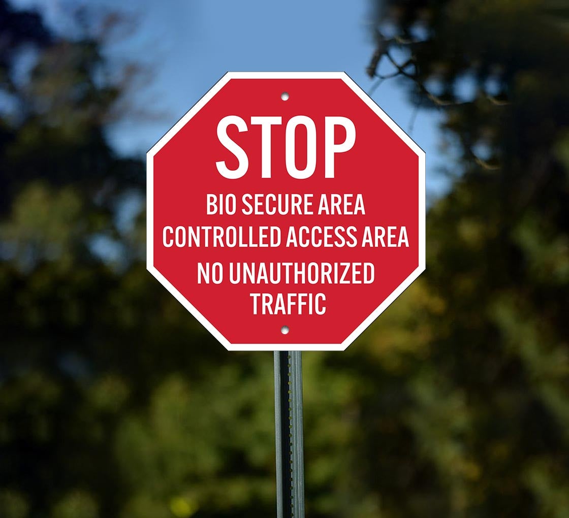 controlled area sign