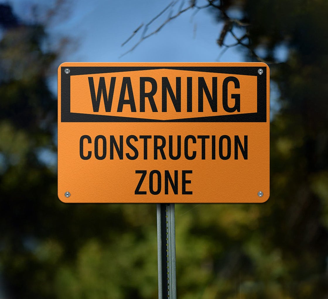 construction zone sign shape
