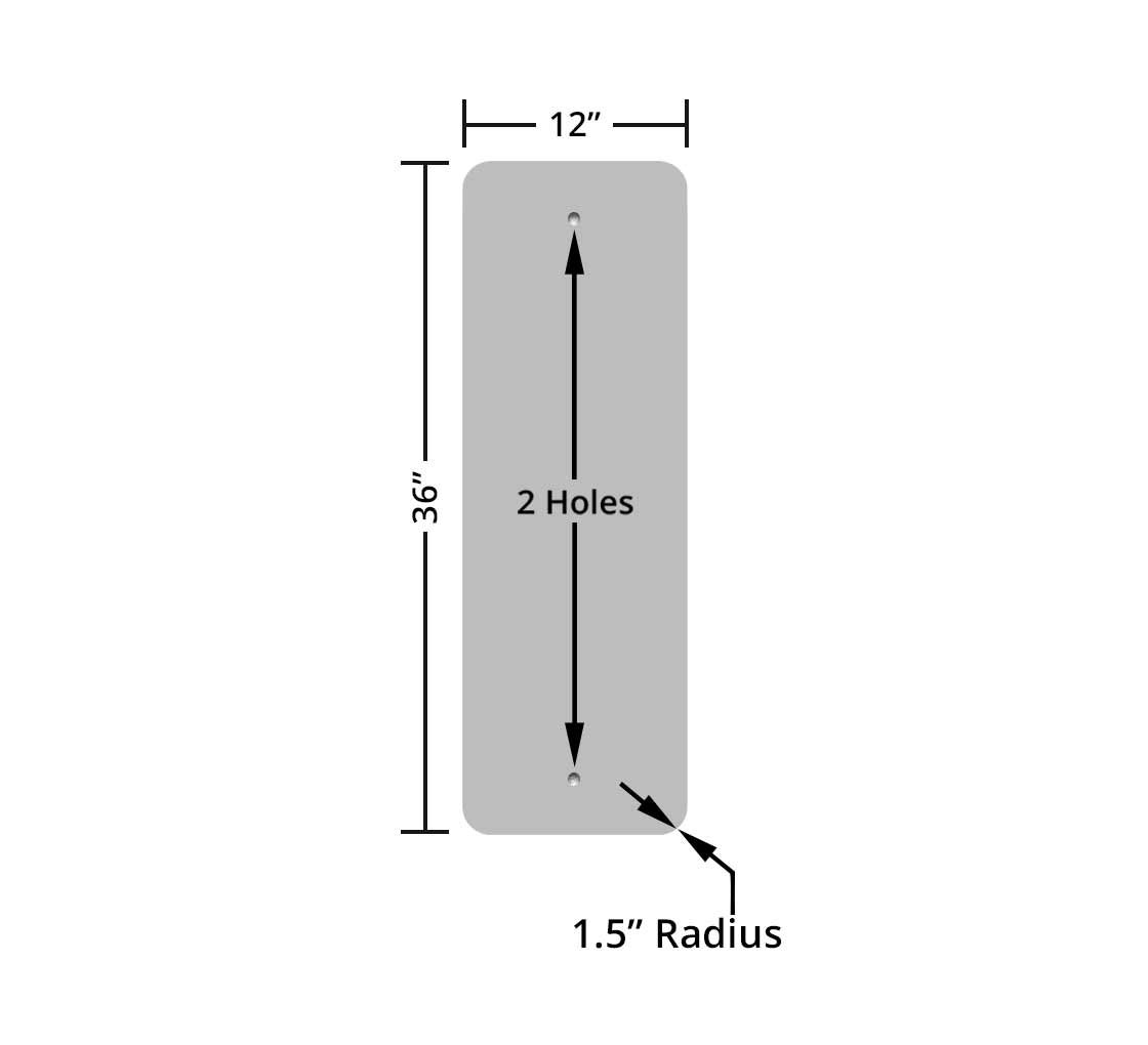 object marker sign size
