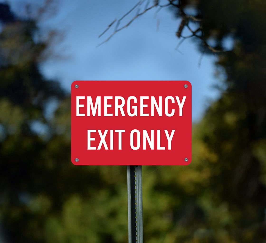 Emergency Exit Only Sign