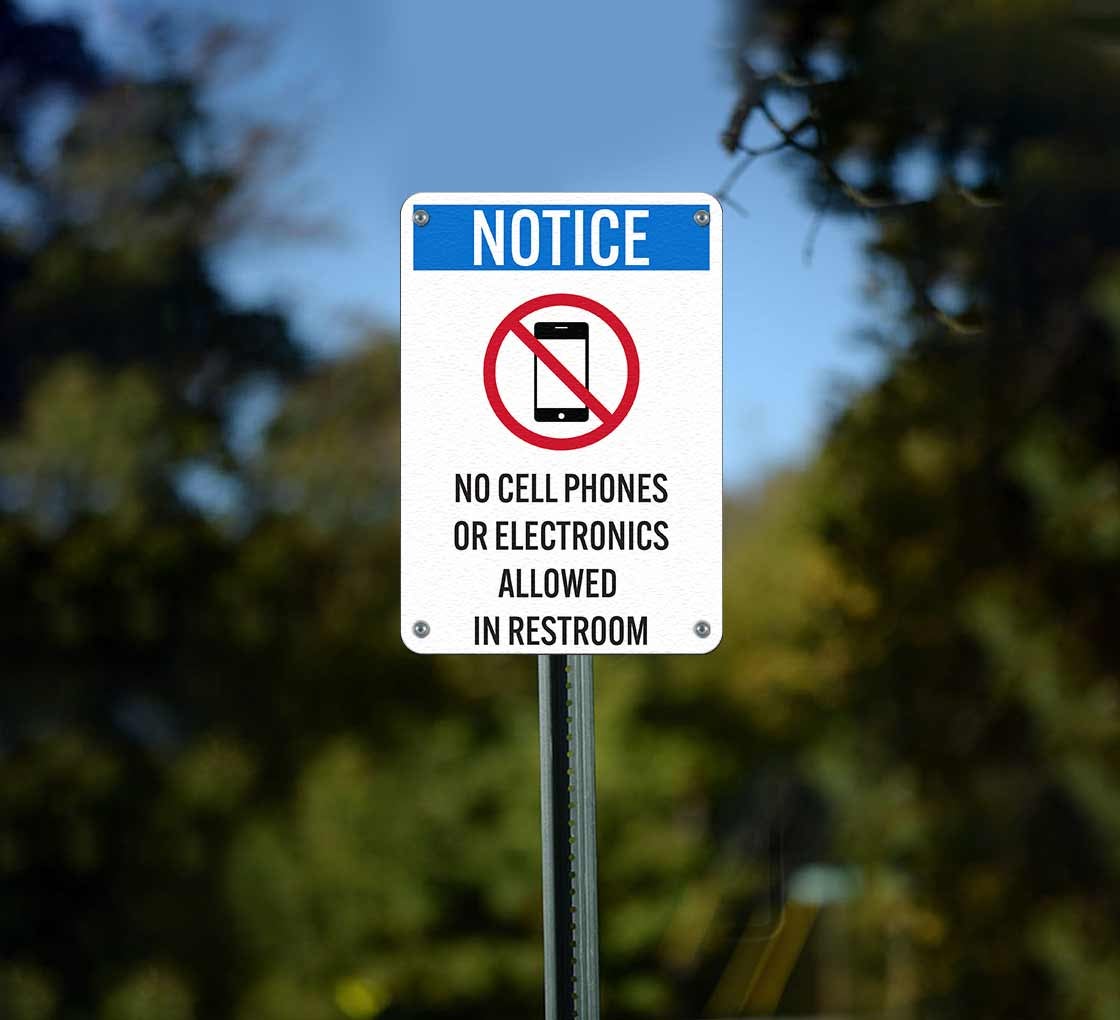 no electronics sign