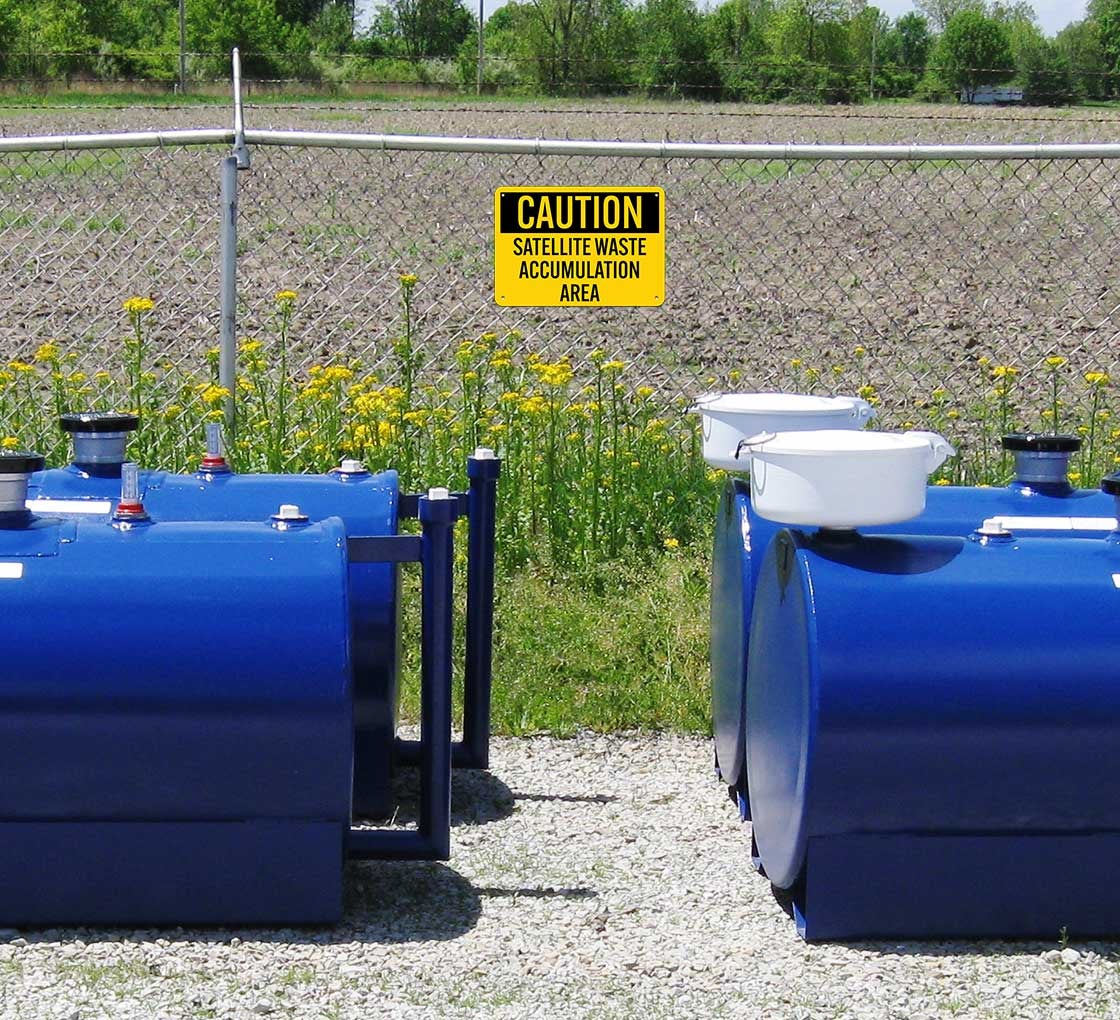 OSHA Satellite Waste Accumulation Area Plastic Sign