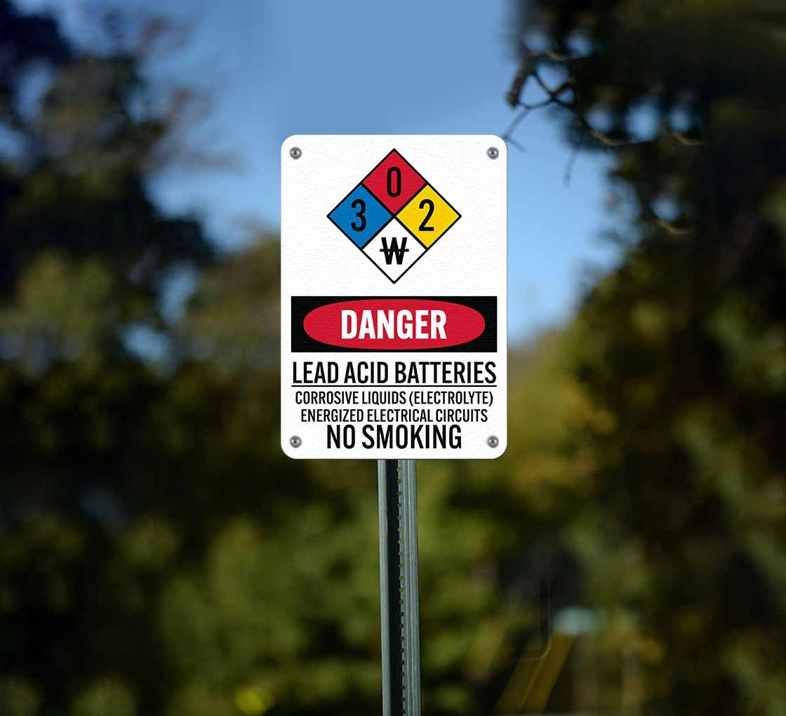 battery acid color code