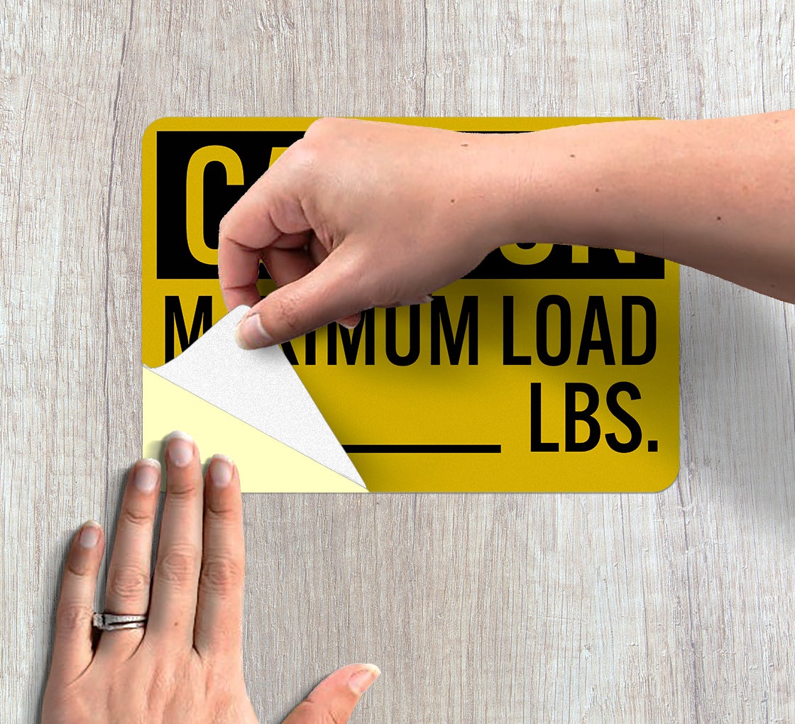 Write-On OSHA Maximum Load Decal (Reflective)