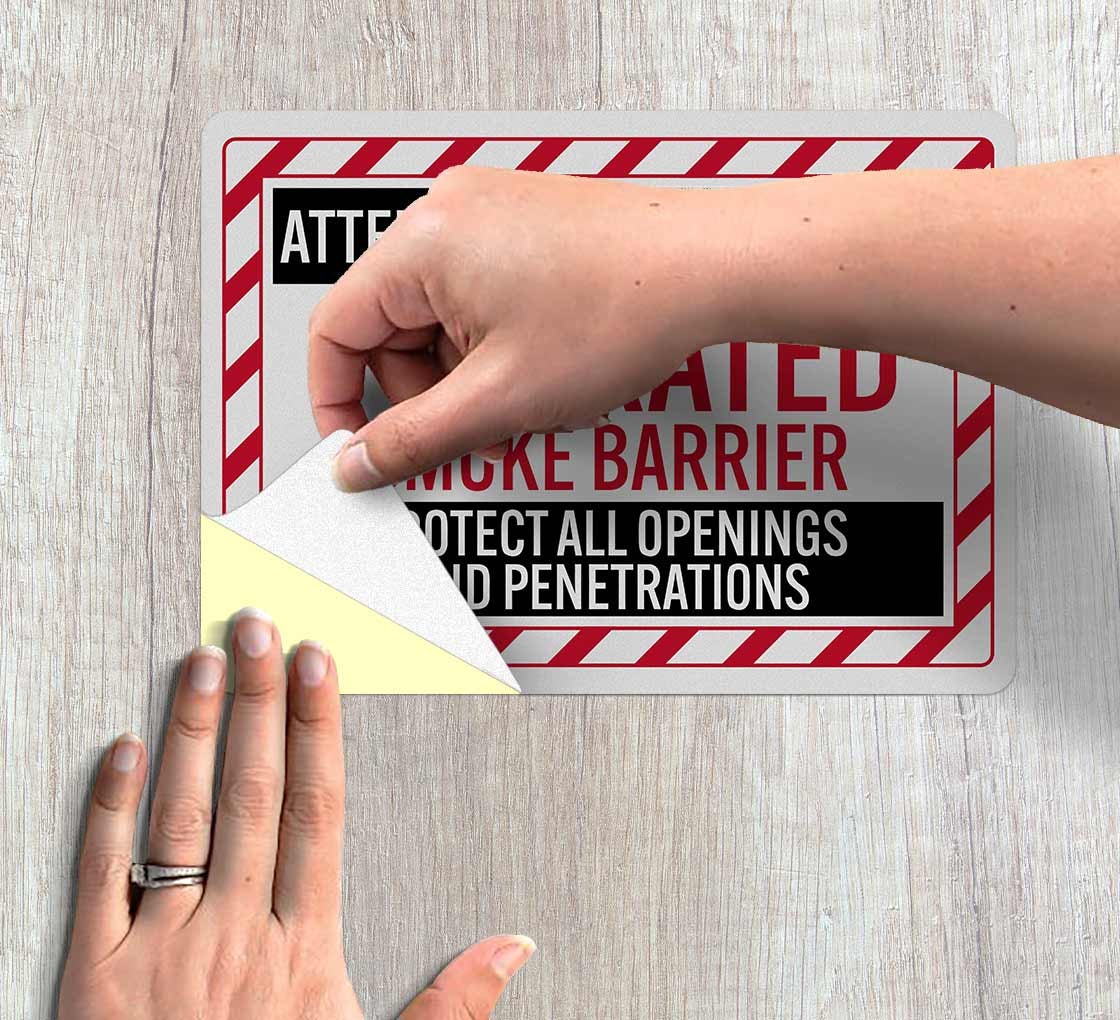 Smoke Barrier Protect Decal (Reflective)