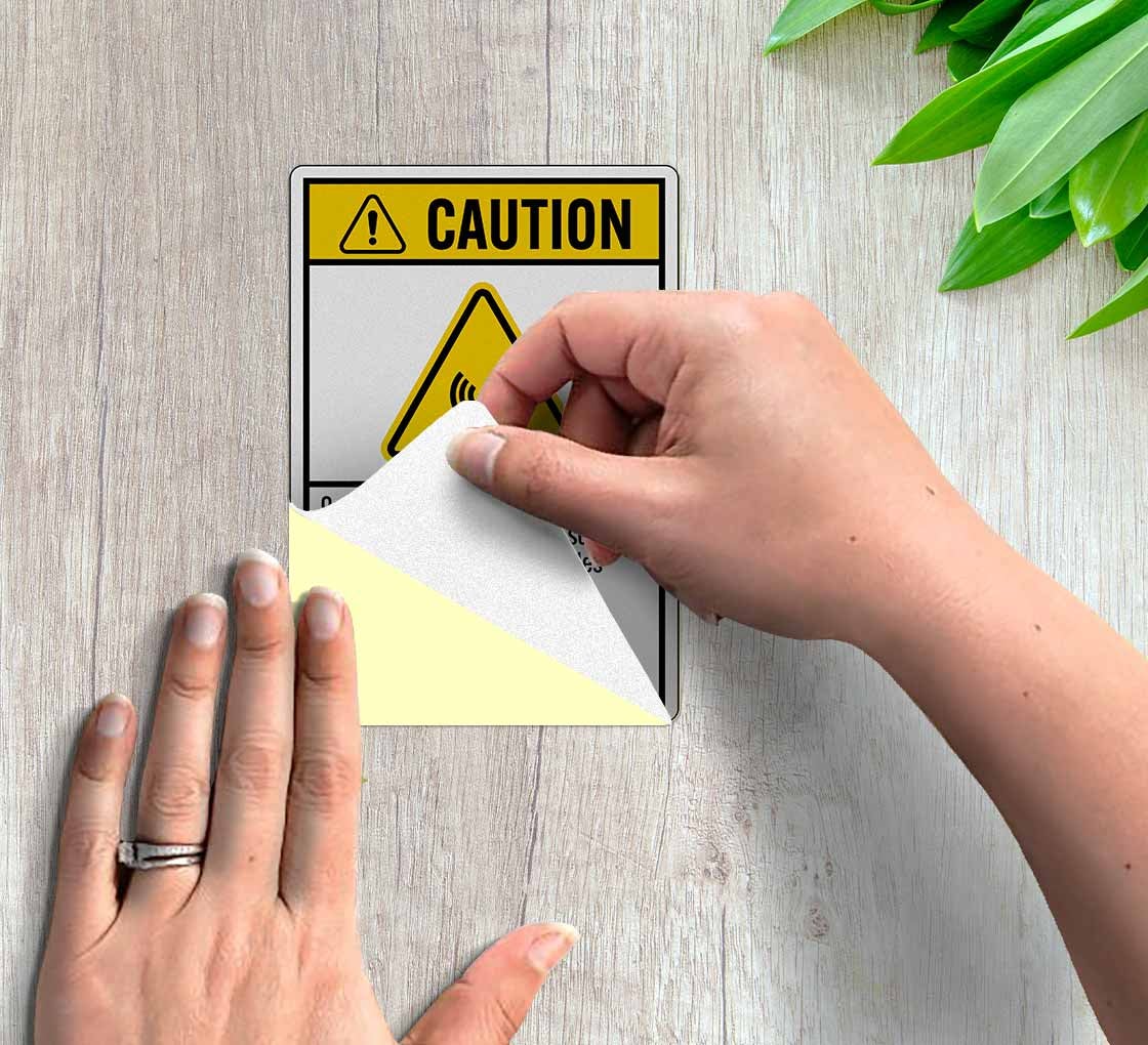 ANSI Caution RF Hazard Decal (Reflective)