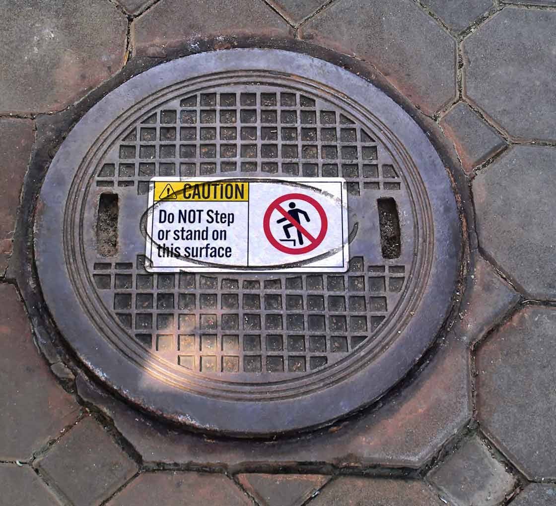 do not step on this surface