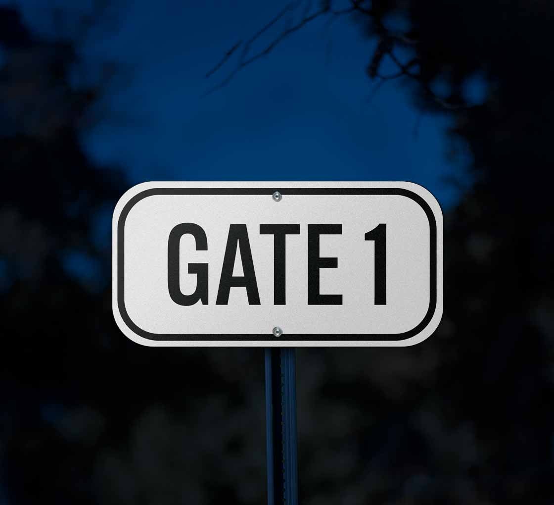 gate sign driving