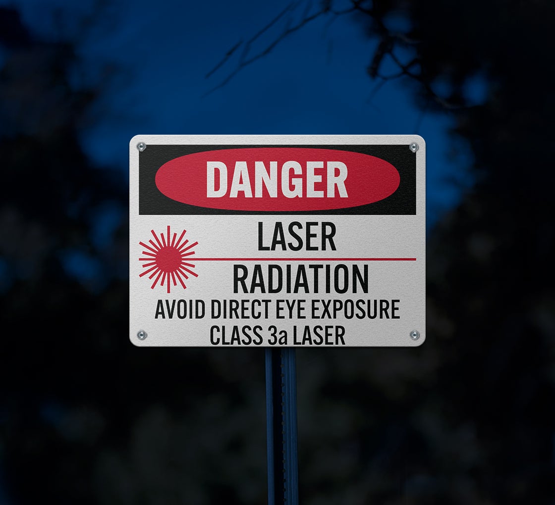 OSHA Danger Laser Radiation Aluminum Sign (Reflective)