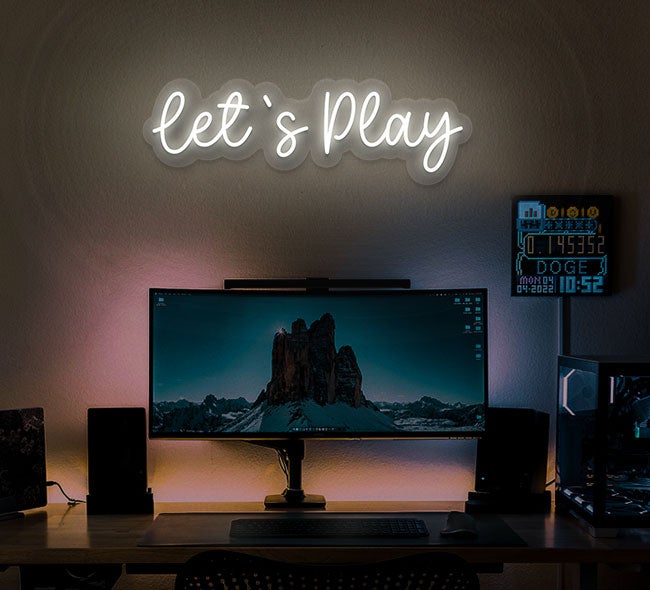 Let's Play Neon Sign Online| Fast Delivery - Bannerbuzz.com