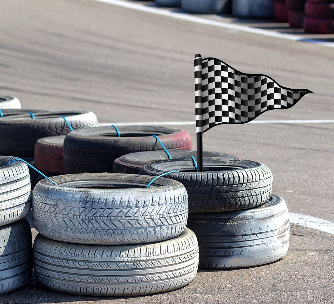 triangle flag banner design